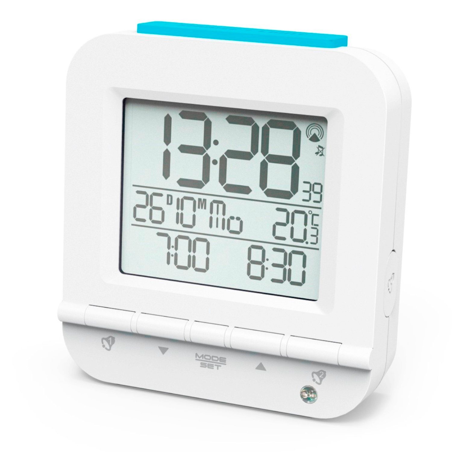 Hama Funkwecker Funk-Wecker Dual Alarm-Wecker Funk-Uhr Datum LED ...