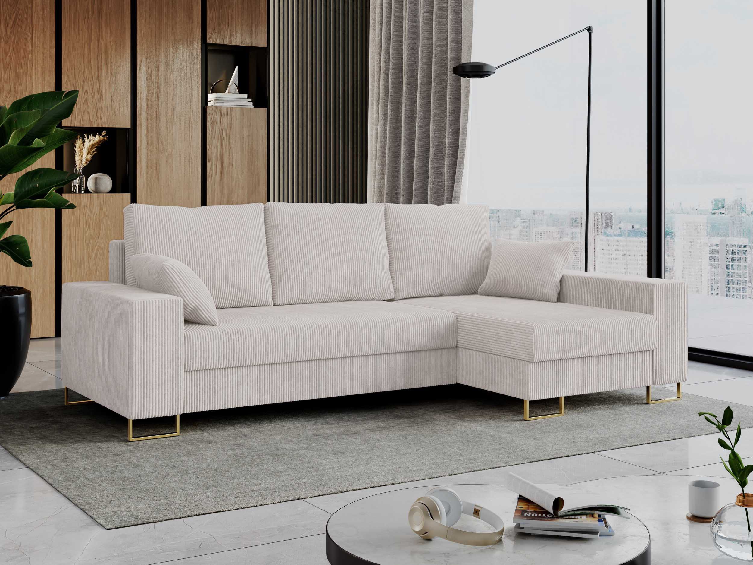 Mks MÖbel Ecksofa Dorian L Form Couch Mit Schlaffunktion Modern Stil