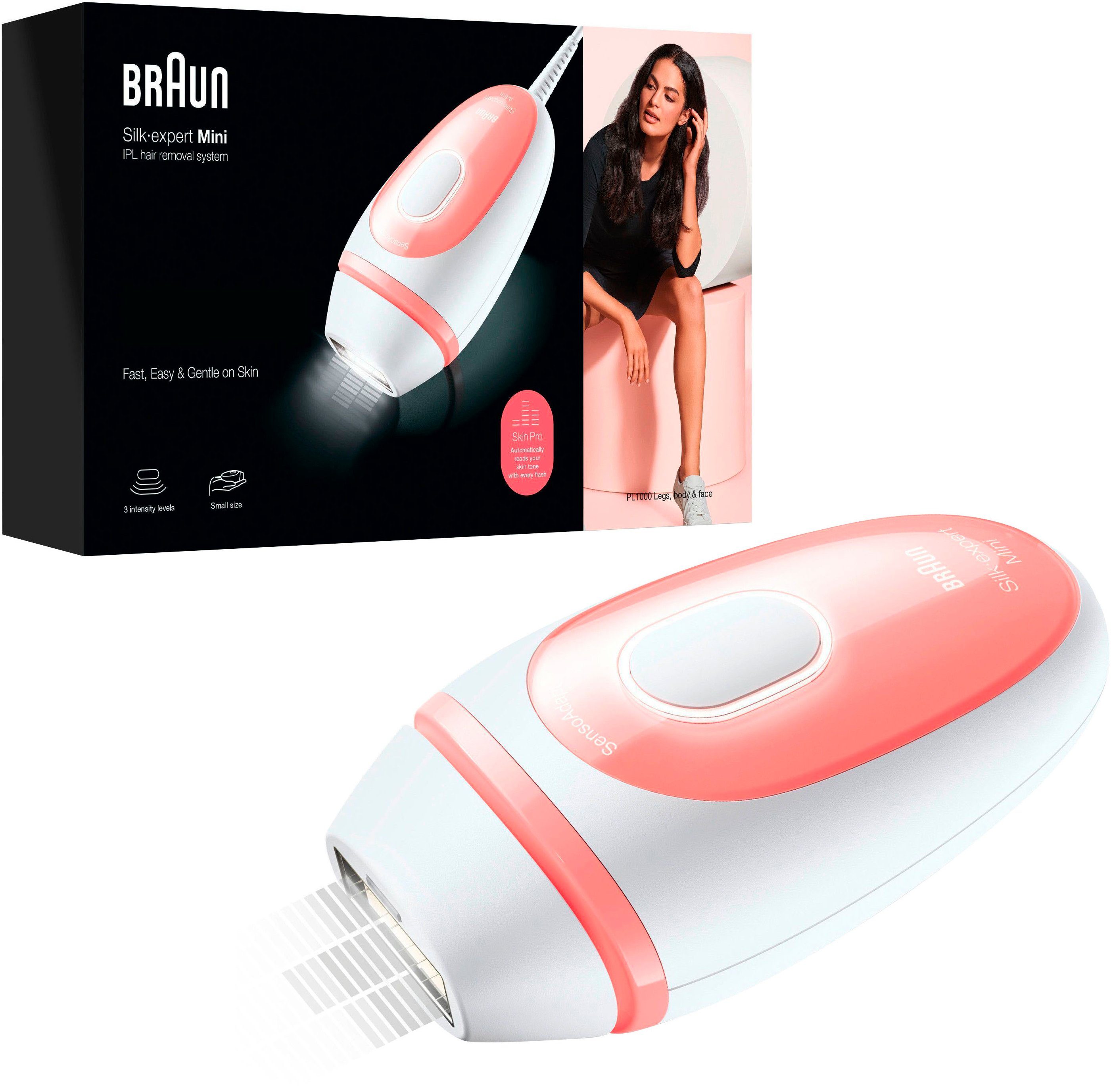 Braun IPL-Haarentferner Silk-expert PL1000, kompakte Größe, Kompakt und einfach: Mini-Design für ...