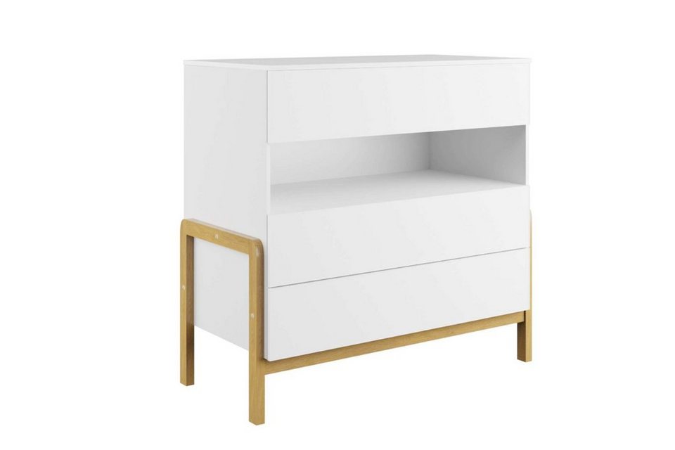 99rooms Kinderkleiderschrank Tobot Weiß Eiche Sideboard