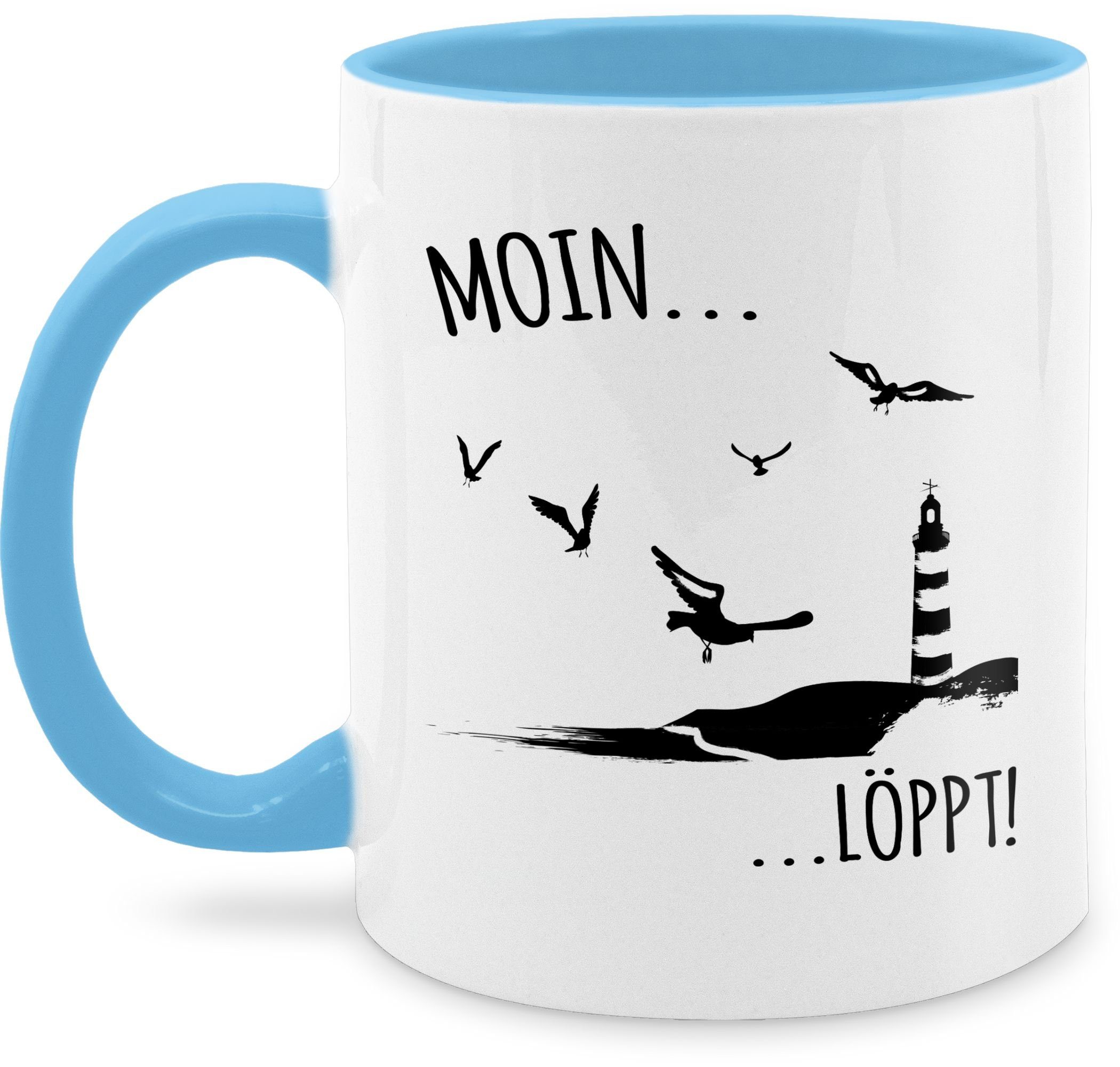 Shirtracer Tasse Moinlöppt Schwarz Kaffeetasse Mit Spruch