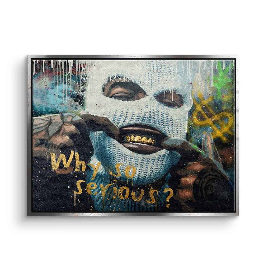 DOTCOMCANVAS® Leinwandbild, Leinwandbild Bad Guy why so serious golden ...