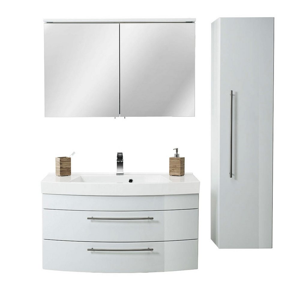 Lomadox Badmöbel Set Luino 02 Spar Set 0 St Weiß 1505572502 Cm