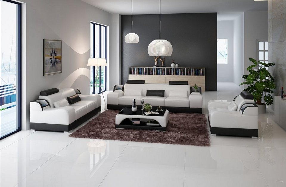 Jvmoebel Sofa Design Sofas 2x 3 Sitzer Set Sofas Polster Couchen
