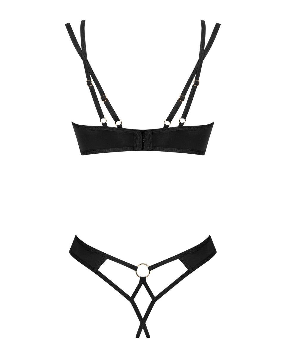 Obsessive Set: Bügel-BH Dessous-Set: BH und String transparent mit ...