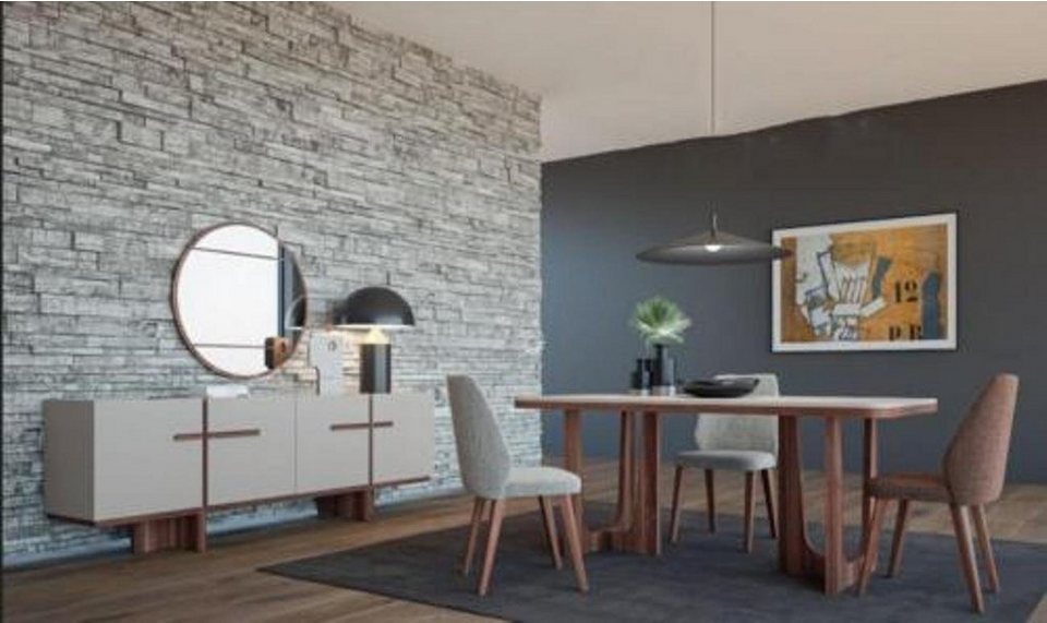 Jvmoebel Esszimmer Set Esszimmer Set Garnitur Sideboard 4x Stühle