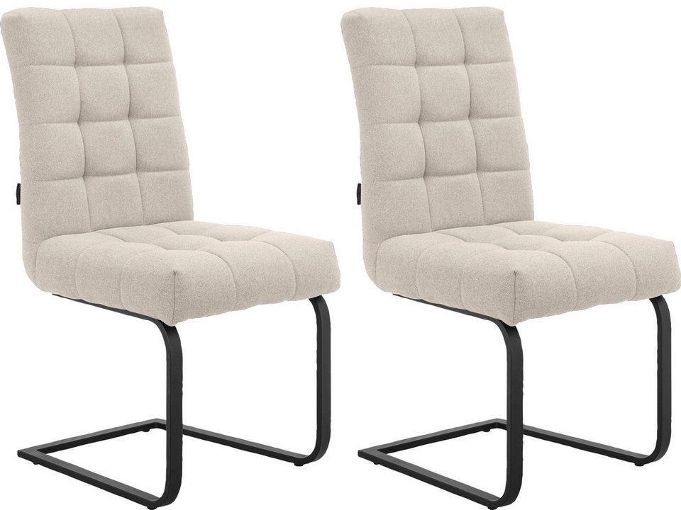 Loft24 Freischwinger Tammi Set 2 St Esszimmerstuhl Stoffbezug