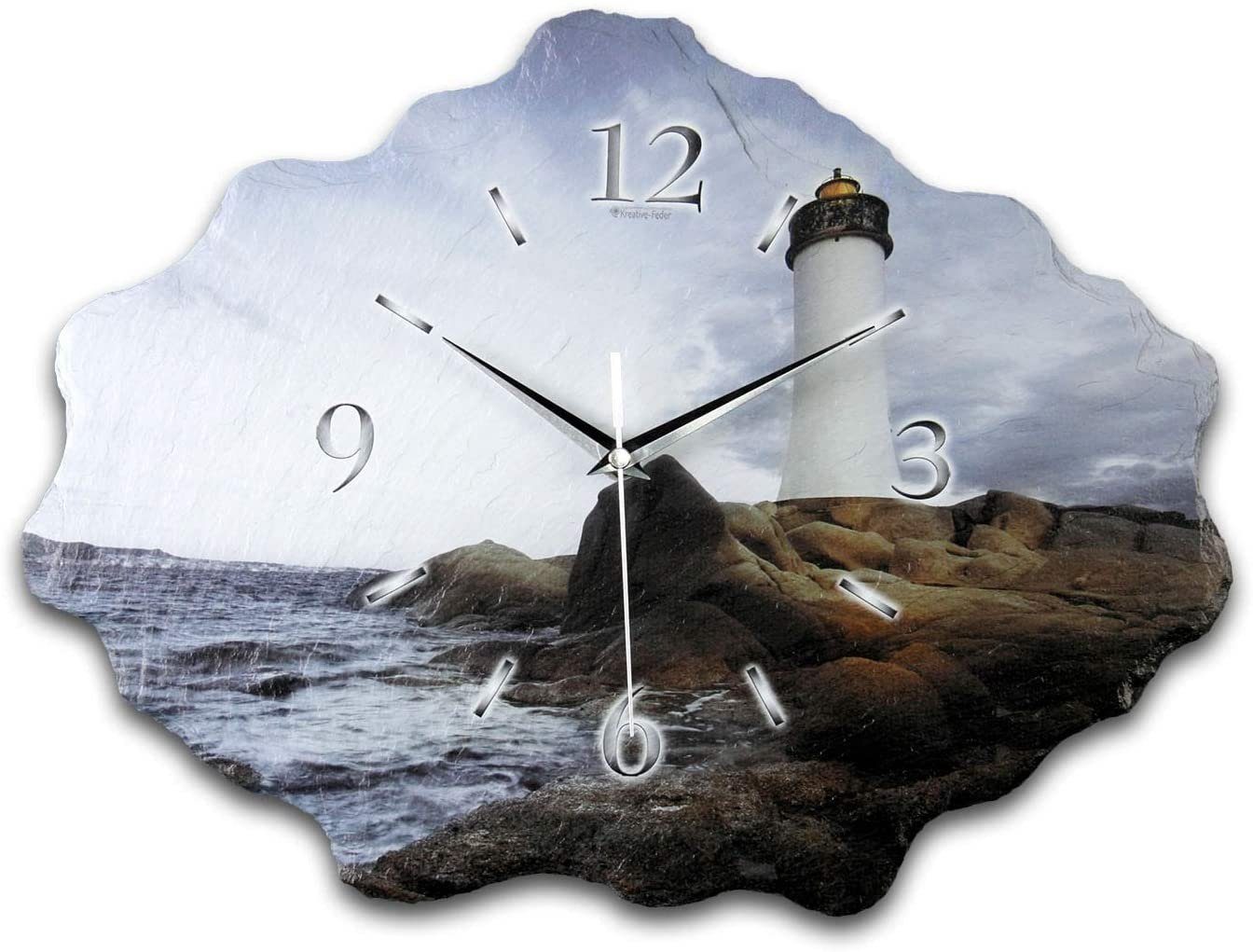 Kreative Feder Wanduhr Design Wanduhr Aus Stein Beton „leuchtturm