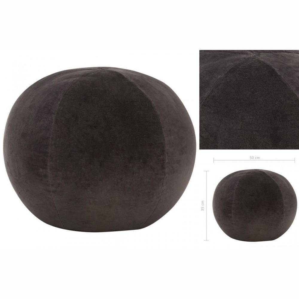 Vidaxl Fußhocker Pouf Baumwollsamt 5035 Cm Anthrazit