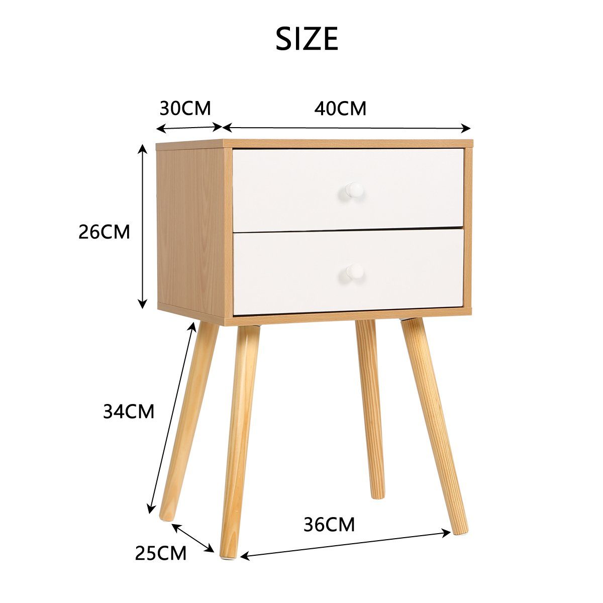 Happy Home Nachttisch Bedside Table Coffee Table for Living Room ...