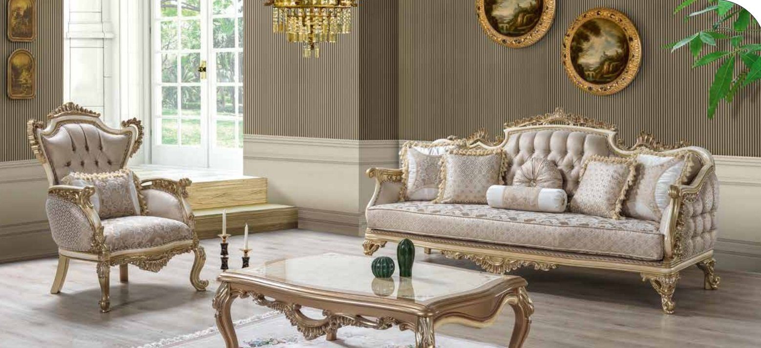 Jvmoebel Sofa Sofagarnitur 31 Sitzer Sofa Sessel Set Gruppe Set Luxus 2tlg