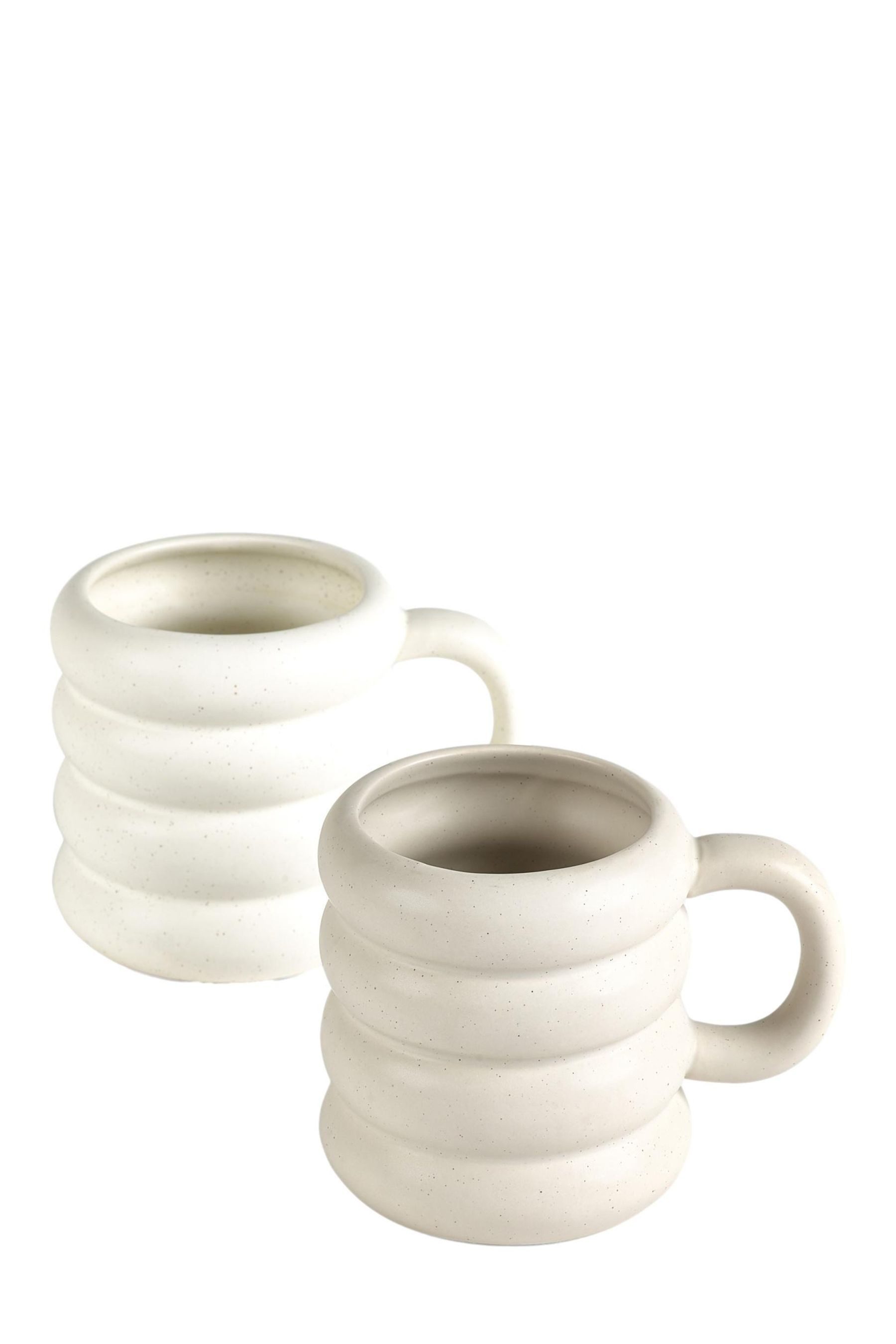 Next Becher Gesprenkelte Tassen Im Skandi Look 2er Set Steingut