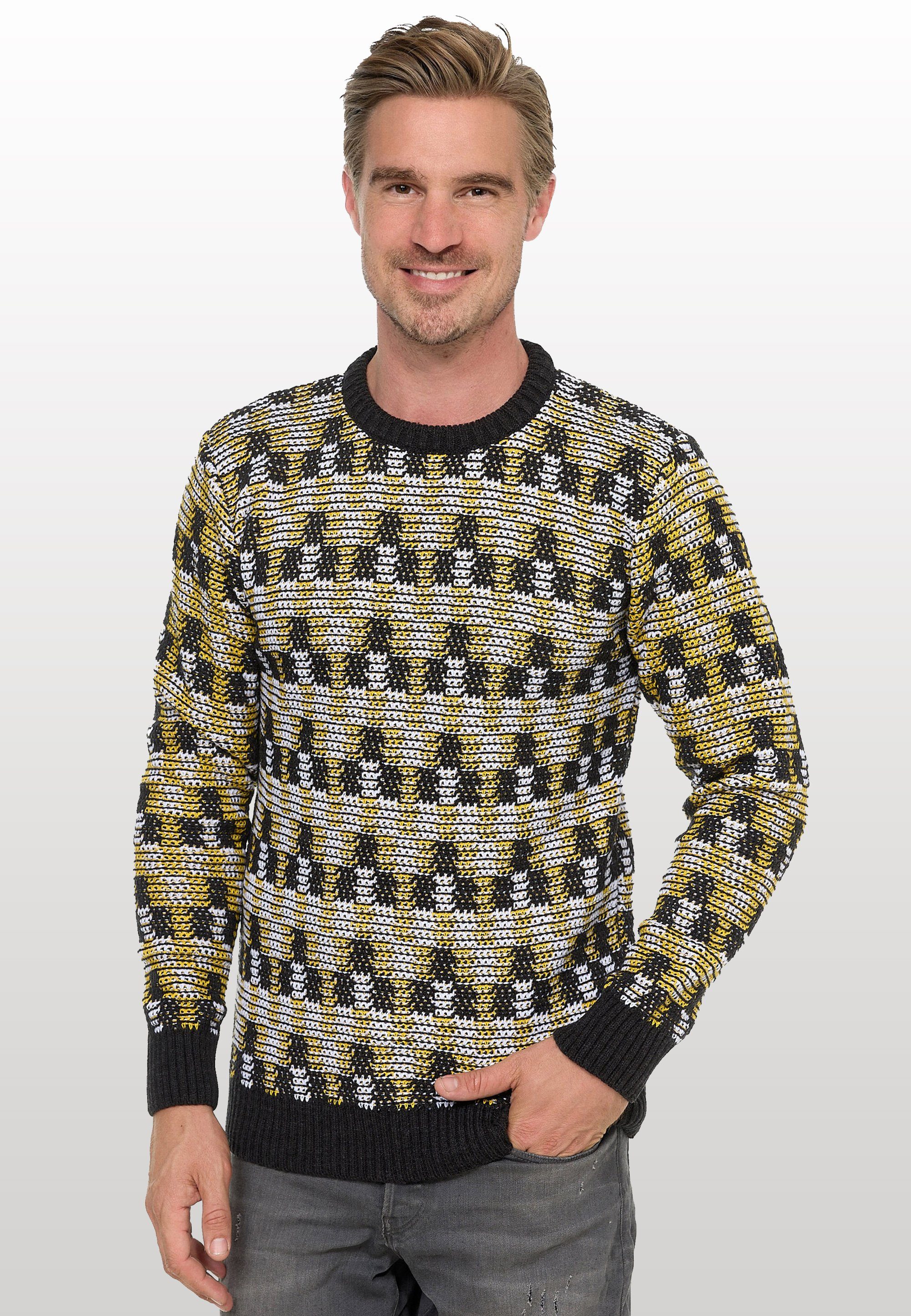 Rusty Neal Strickpullover Mit Schöner Musterung