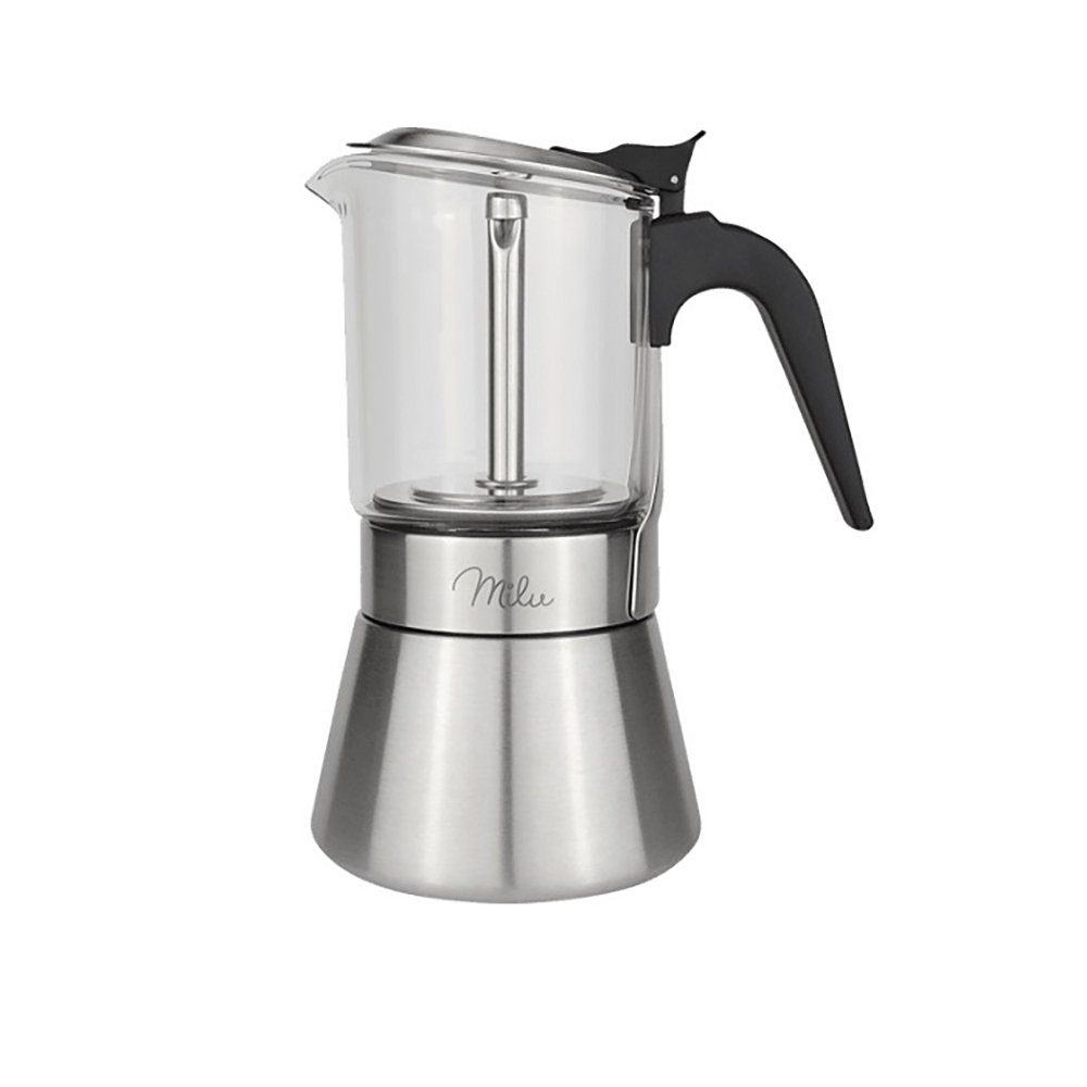 Milu Espressokocher MILU Espressokanne aus Glas 4 Tassen - induktion