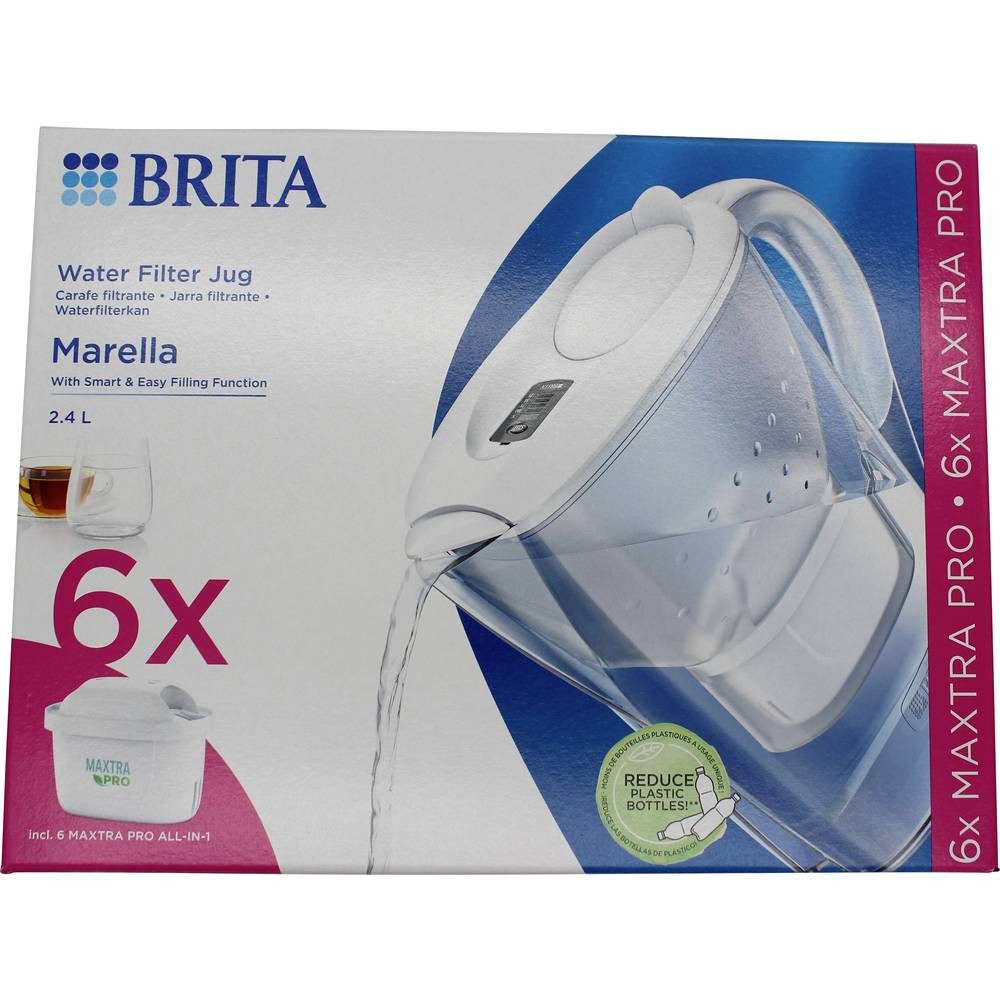 BRITA Wasserfilter Marella Cool + 6 Maxtra Pro All-In-1