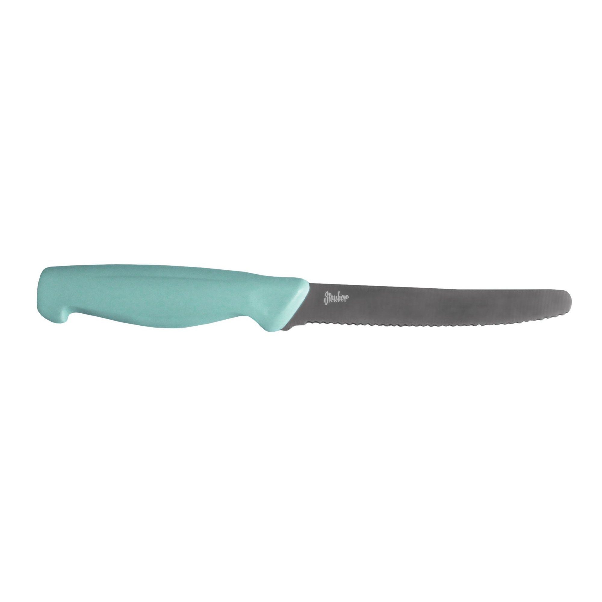 Steuber Kochmesser, mit Wellenschliff, Küchenmesser mit ergonomischem ...