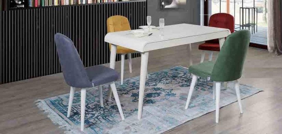 Jvmoebel Essgruppe Esszimmer Essgruppe Möbel Set Sitz Esstisch Polster