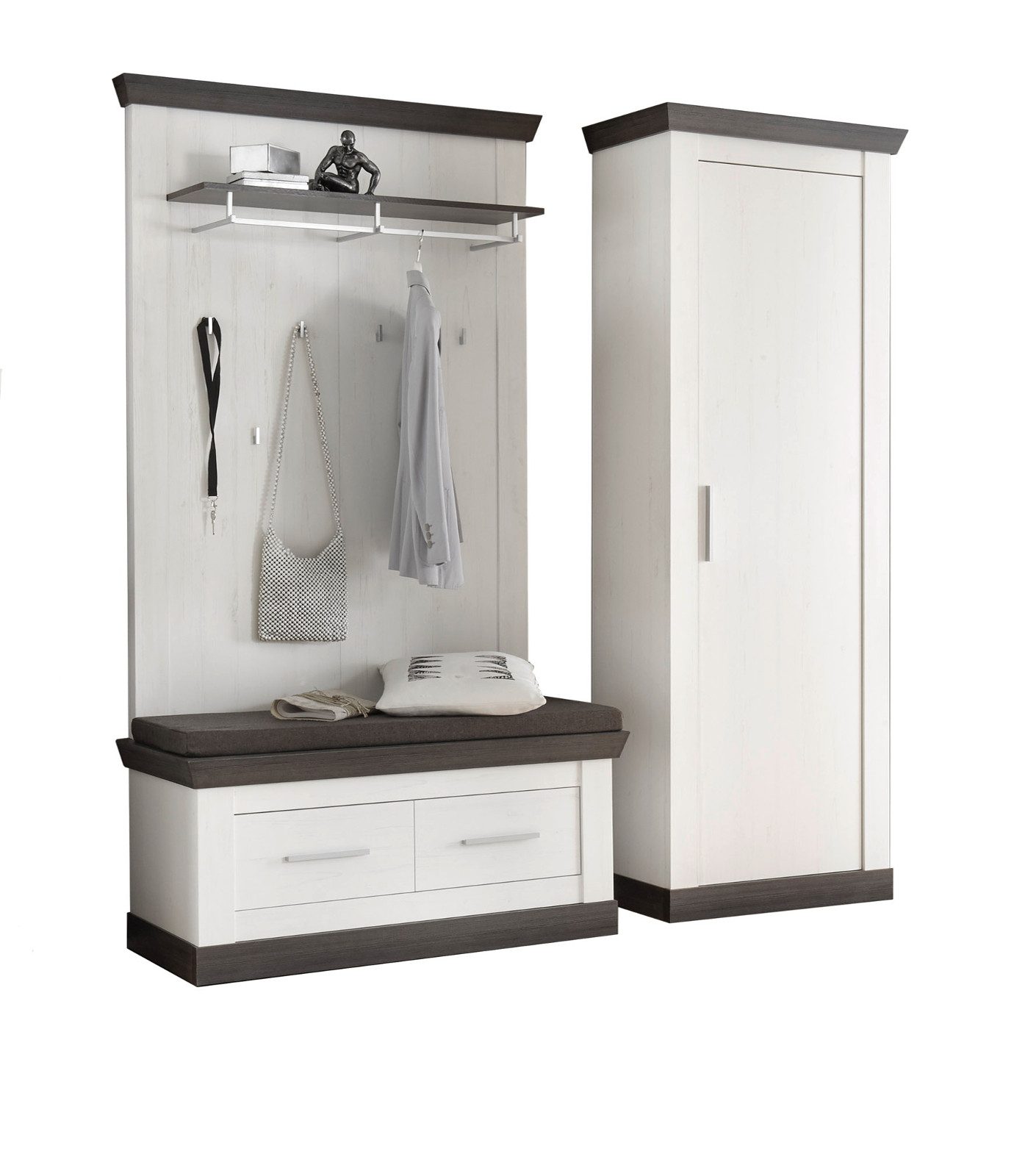 Furndesign Garderoben Set Corela Flurgarderobe In Pinie Weiß
