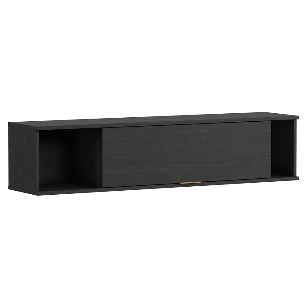 Lomadox Hängeschrank Peria 132 Wandschrank In Esche Schwarz Nb Mit