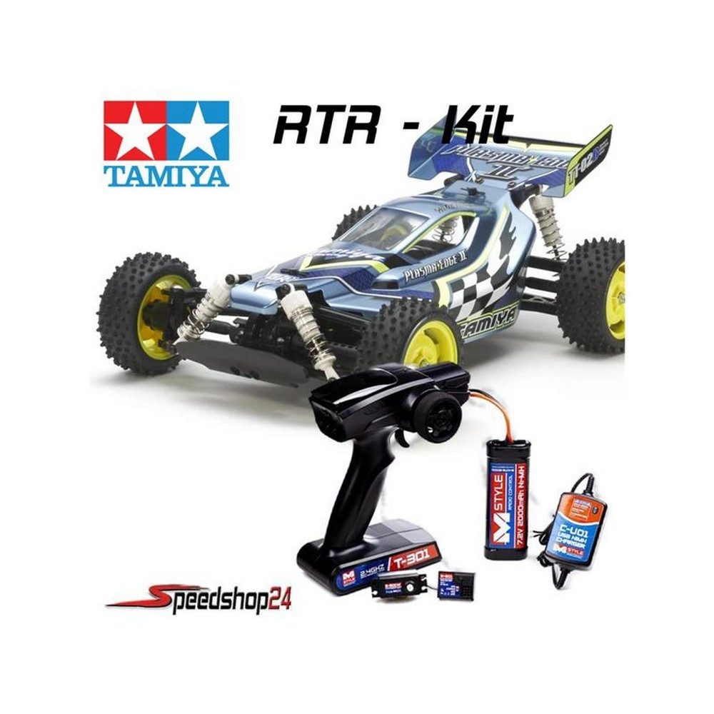 Tamiya Modellbausatz 58630 1:10 RC Plasma Edge II TT-02B - incl. Fernsteuerung