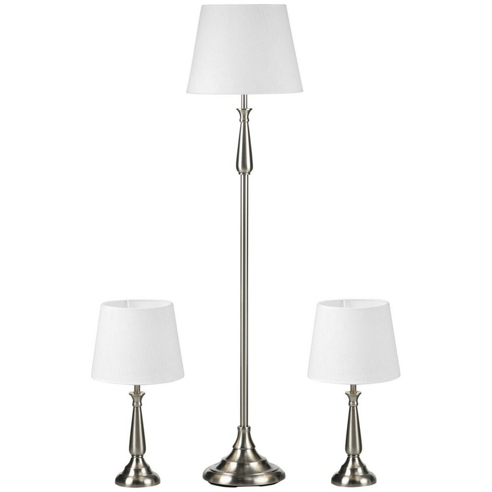 Homcom Stehlampe 3er Lampenset Inkl 2 Tischleuchten 1 Stehleuchte