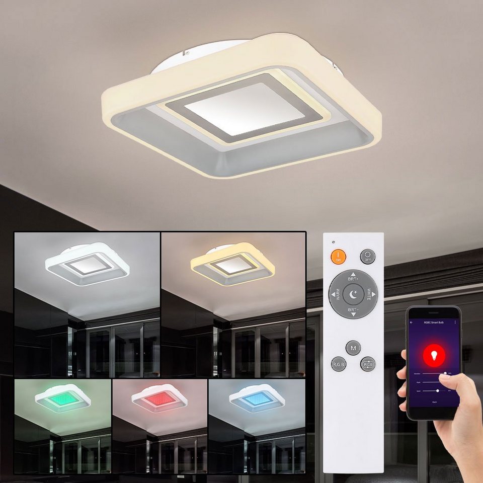 Etc Shop Smarte Led Leuchte Led Leuchtmittel Fest Verbaut Kaltweiß