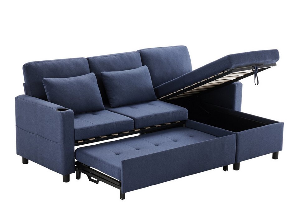 Seedwave Schlafsofa L Förmiges 3 Sitzer Sofa Mit Schlaffunktion