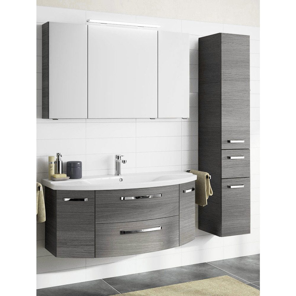 Lomadox Badmöbel Set Fes 4010 66 Spar Set 3 St Graphit Struktur Nb