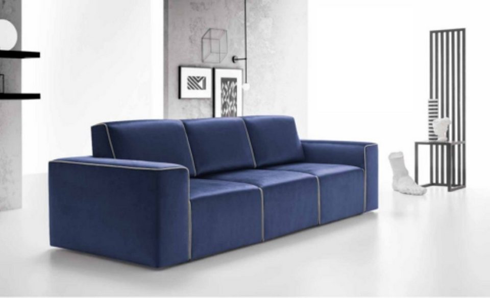 Jvmoebel 3 Sitzer Blauer Dreisitzer Couch Polster Design Sofa Moderne 3
