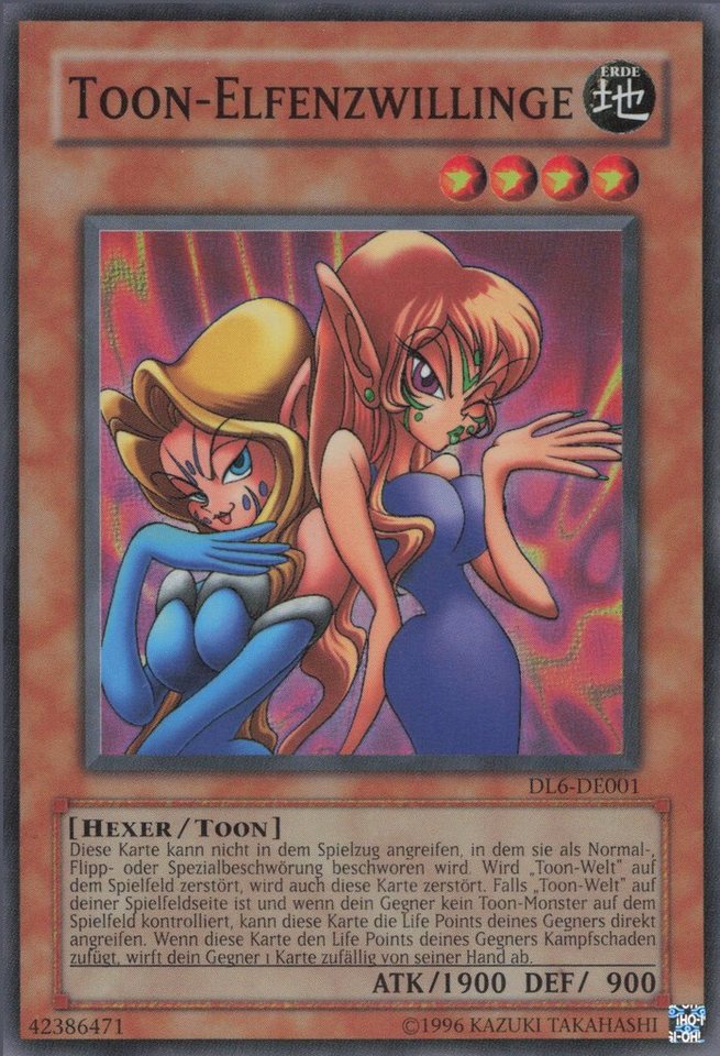 Recollectibles Sammelkarte Yugioh Karte Toon Elfenzwillinge Deutsch Yu