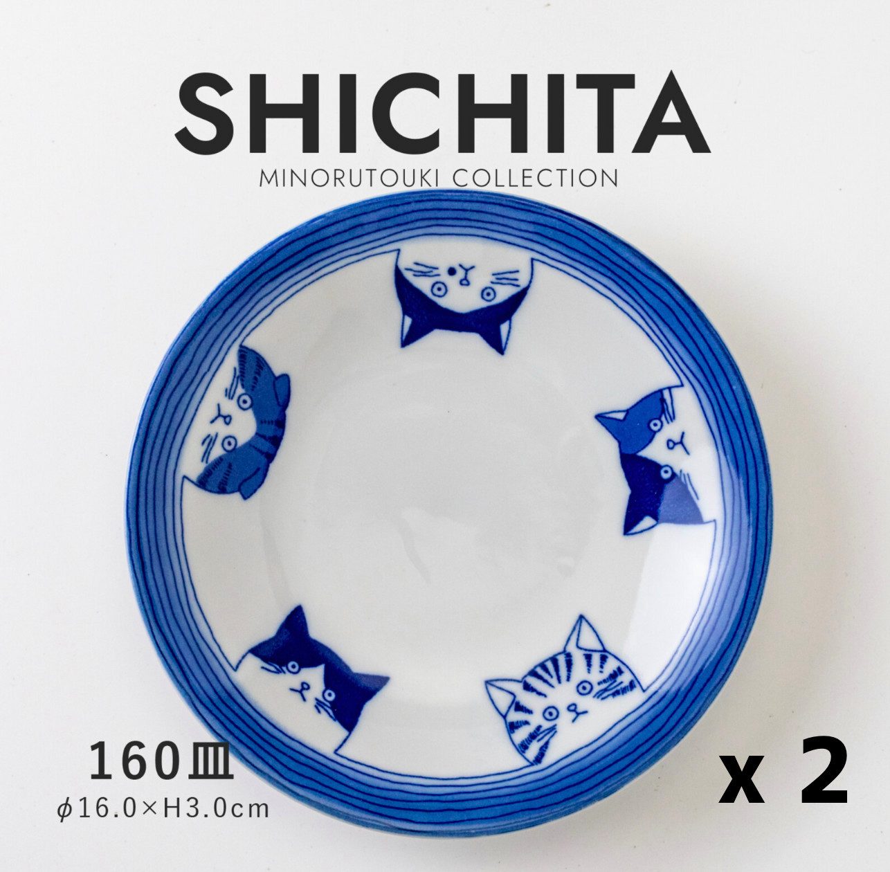 Minoru Touki Teller 2 Pair Mino Ware Kleiner Teller SHICHITA Hergestellt in Japan