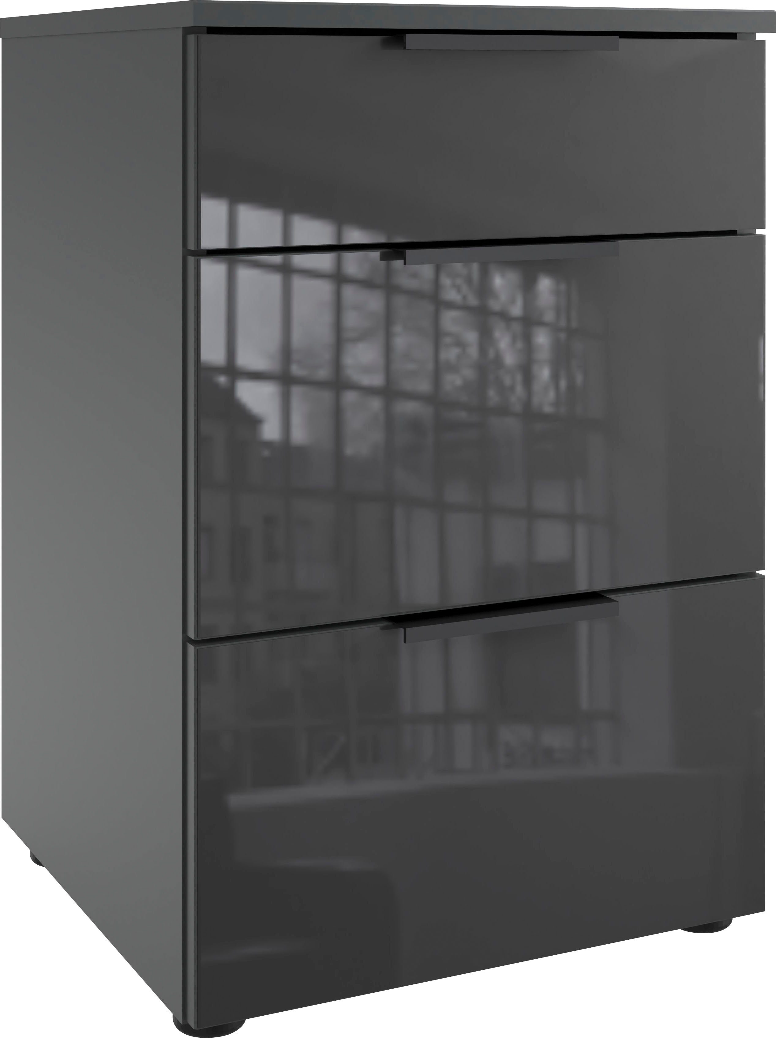Wimex Nachtkommode Level36 Black C By Fresh To Go Mit Glaselementen