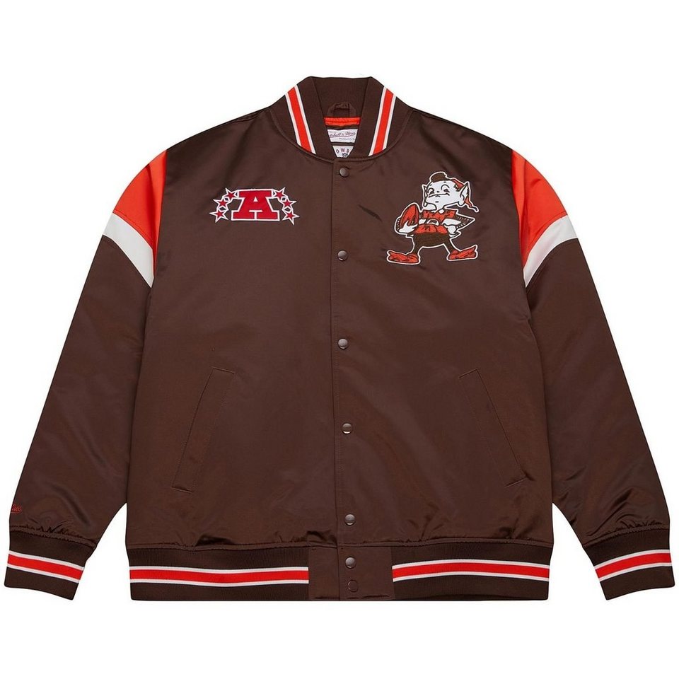 Mitchell & Ness Collegejacke Heavyweight Satin NFL Cleveland Browns Mitchell & Ness Collegejacke Heavyweight Satin NFL Cleveland Browns