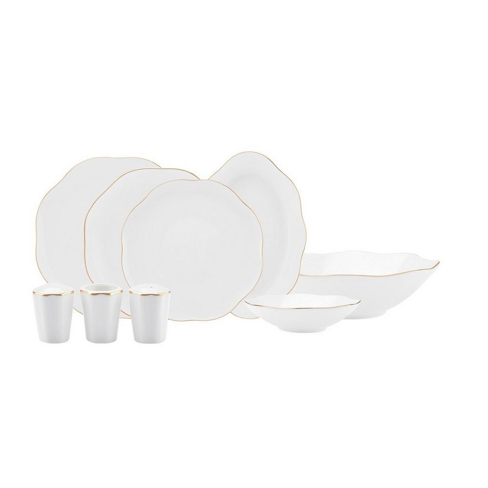 Karaca Geschirr Set Karaca Streamline Cyrus Gold New Bone Geschirr Set