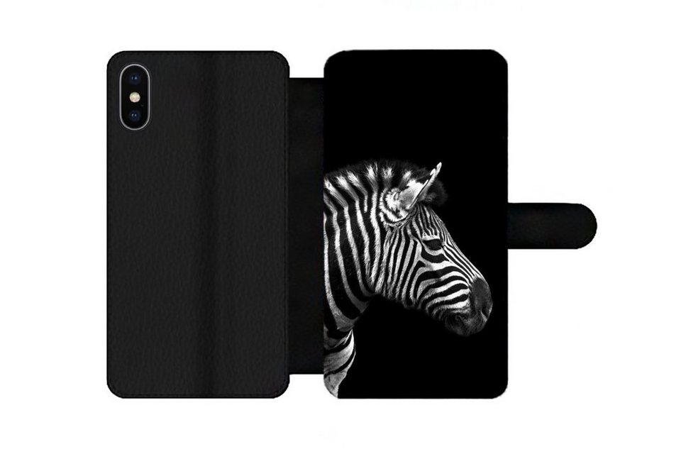 Muchowow Handyhülle Zebra Schwarz Weiß Porträt Tiere