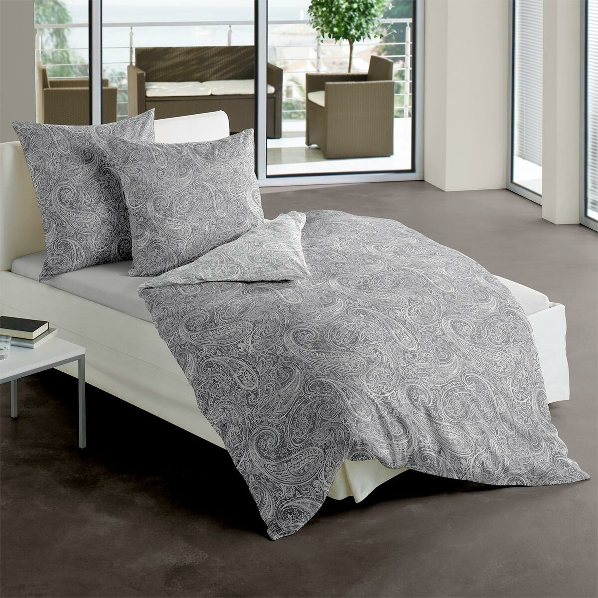 TRAUMSCHLAF Bettwäsche Paisley, Biber, 2 teilig, hochwertige Biber Qualität