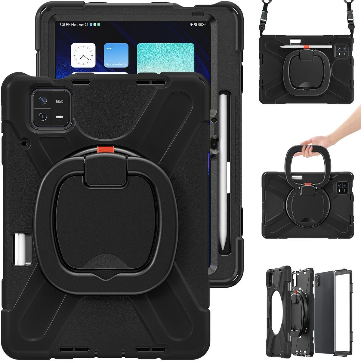 Wigento Tablet Hülle Für Xiaomi Pad 6 6 Pro 360 Grad Outdoor Hybrid