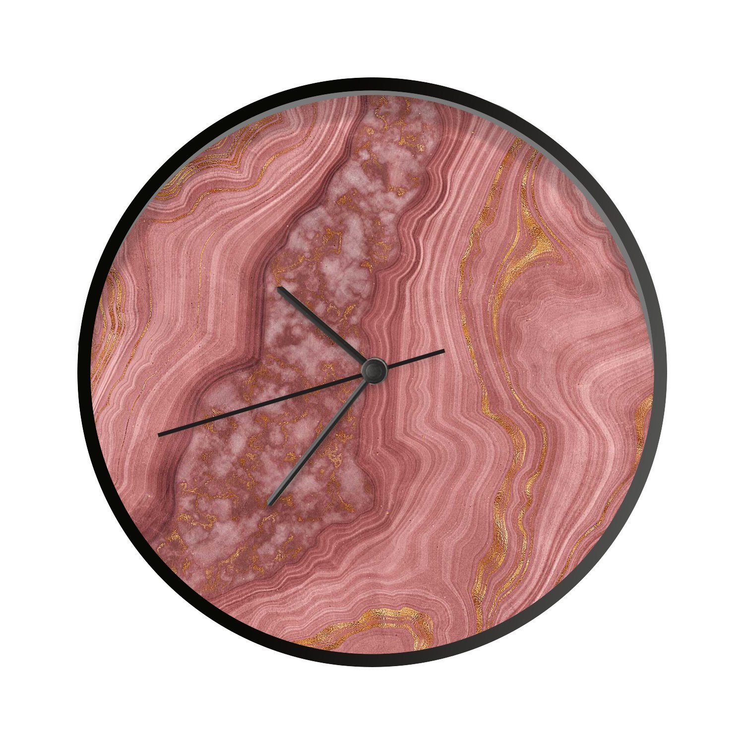 Muchowow Wanduhr Marmor Gold Linie Uhrwerk Inkl Batterie