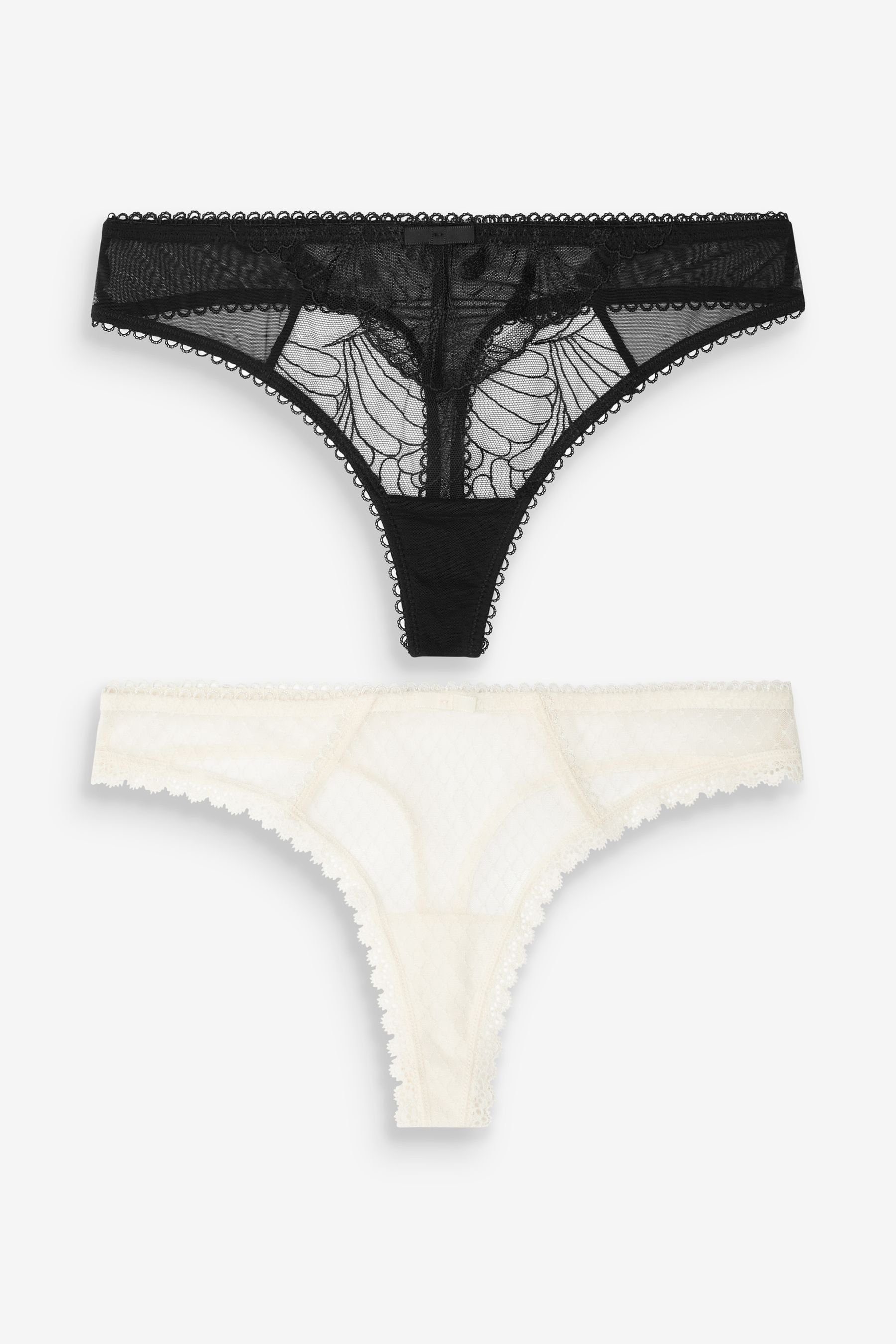 Next String Bestickte Tangaslips, 2er-Pack (2-St), Mode und Accessoires für die ganze Familie