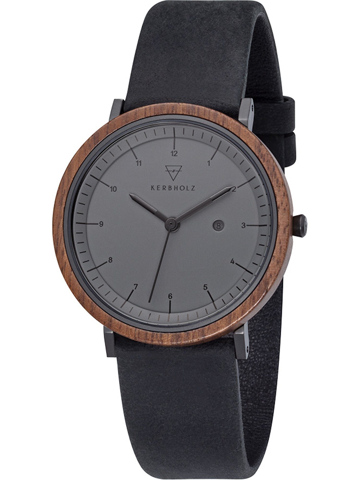 KERBHOLZ Quarzuhr Kerbholz Damen-Uhren Analog Quarz, Klassikuhr, Gehäusehöhe: 8 mm ...