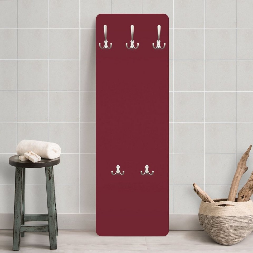 Bilderdepot24 Garderobenpaneel Design Unifarben Bordeaux Ausgefallenes