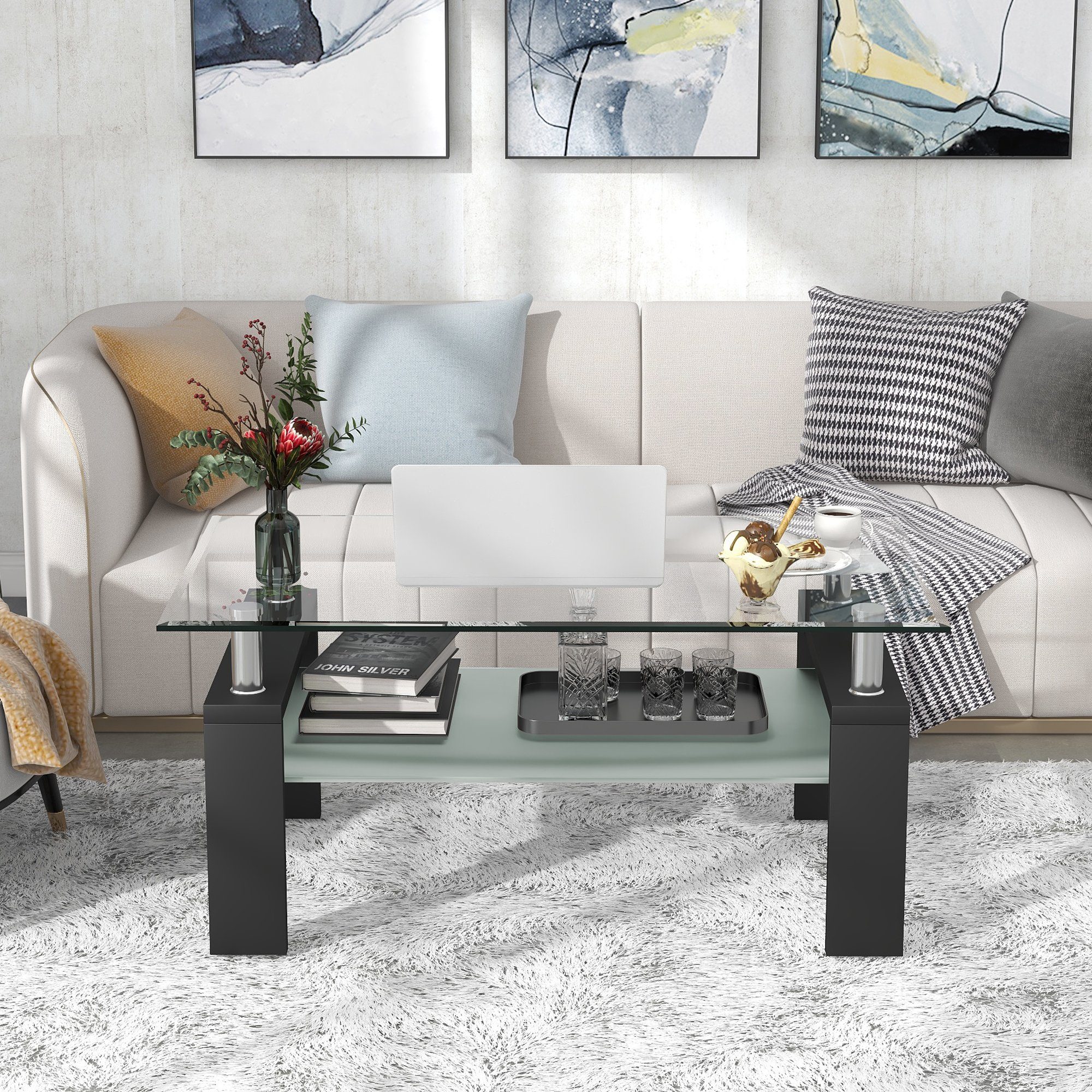 Hauss Sploe Couchtisch Hochglanz Couchtisch Kaffeetisch Sofatisch