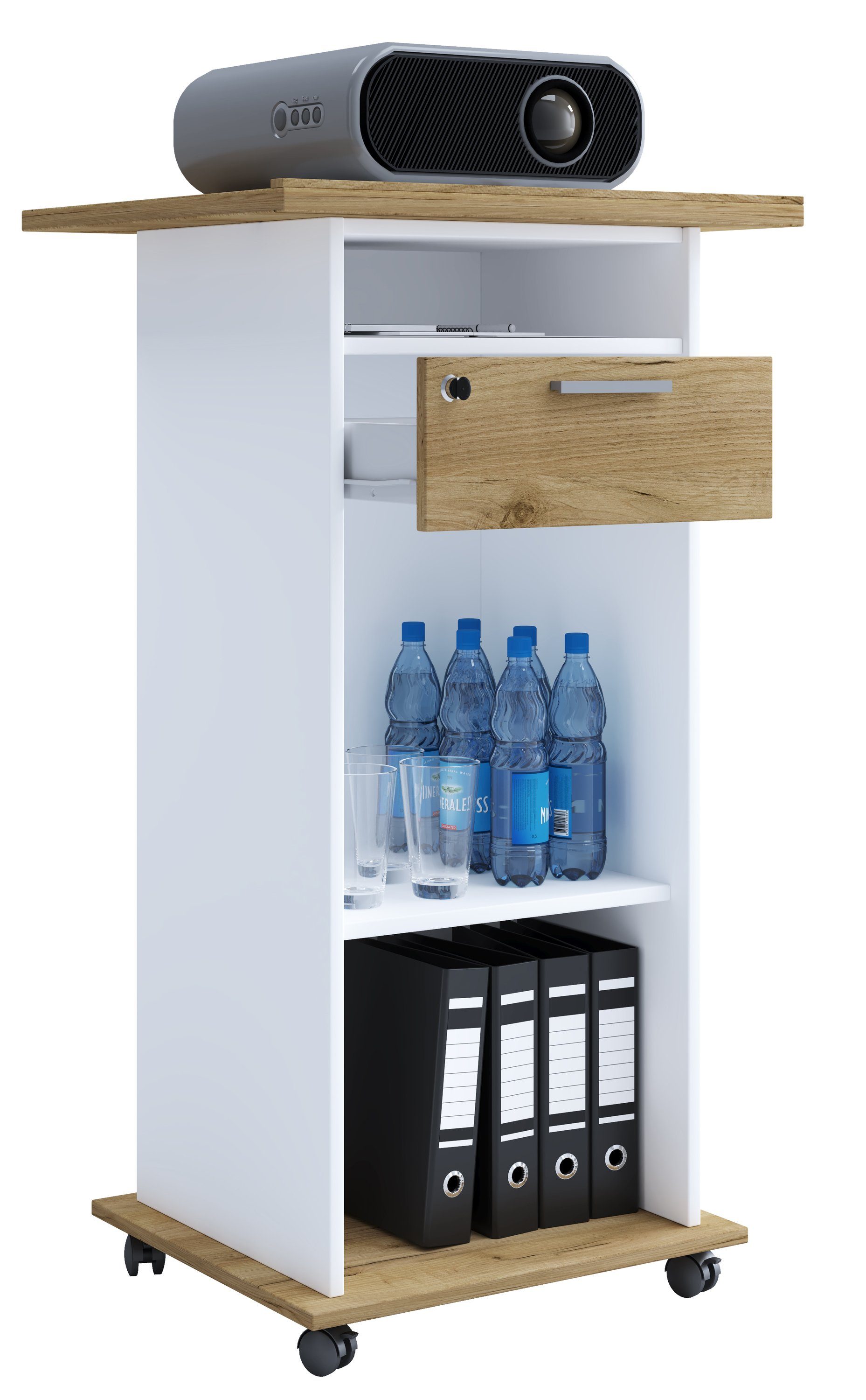 VCM TV-Rack Tisch Möbel Wagen Beamer Projektor Rollen Neta, TV Tisch