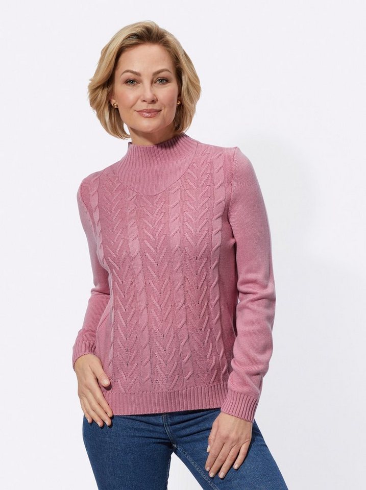Witt Strickpullover Pullover Stehkragen In V Form
