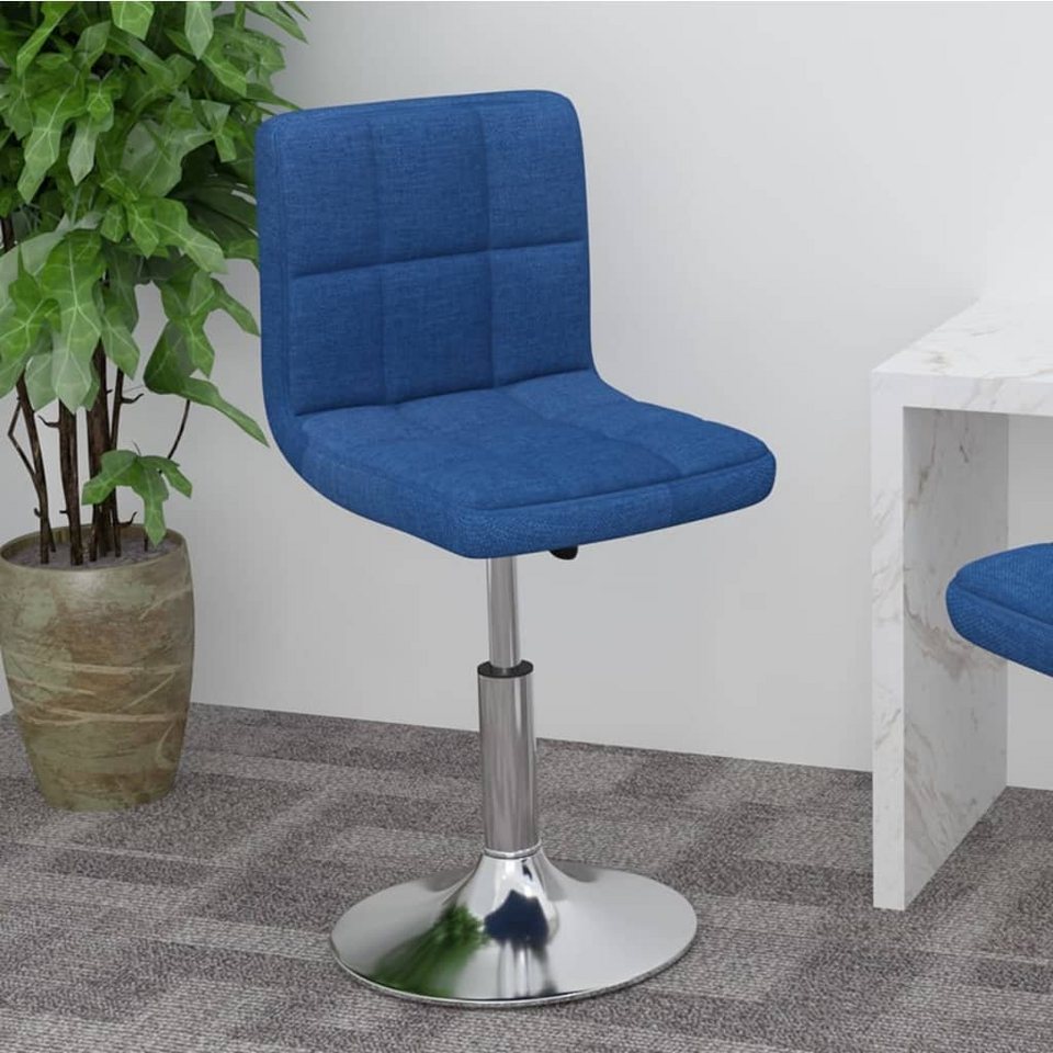 Furnicato Barhocker Drehbarer Blau Stoff 1 St