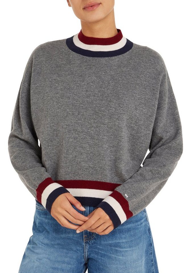 Tommy Hilfiger Strickpullover Gs Wool Cashmere Mock Nk Swt Mit Global
