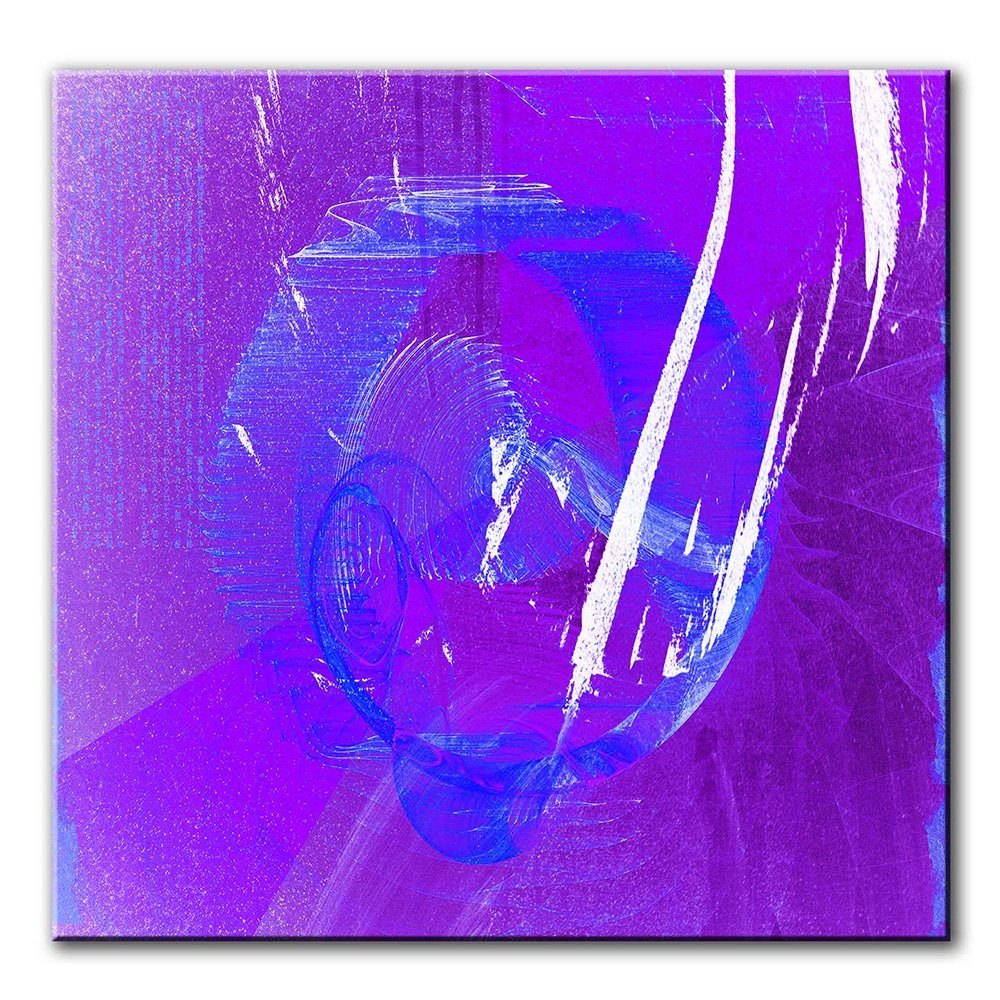 Sinus Art Leinwandbild Blaue Tiefe Abstrakt 60x60cm