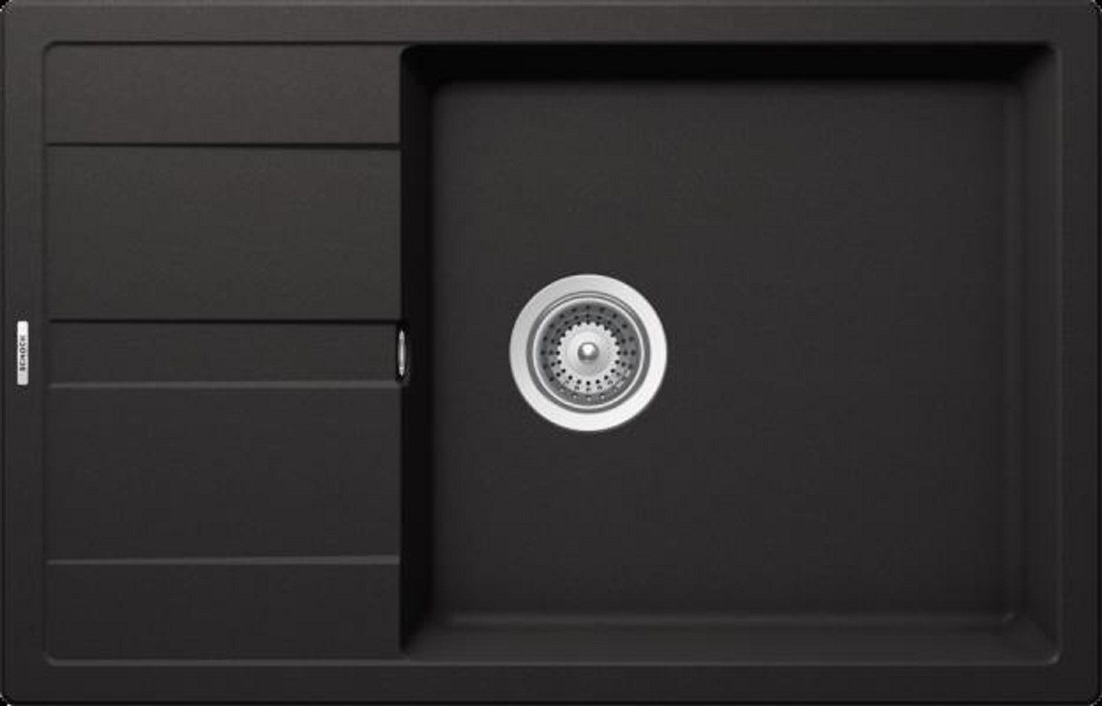 Schock Granitspüle Schock Cristalite Manhattan D-100LS A Nero GNE ...