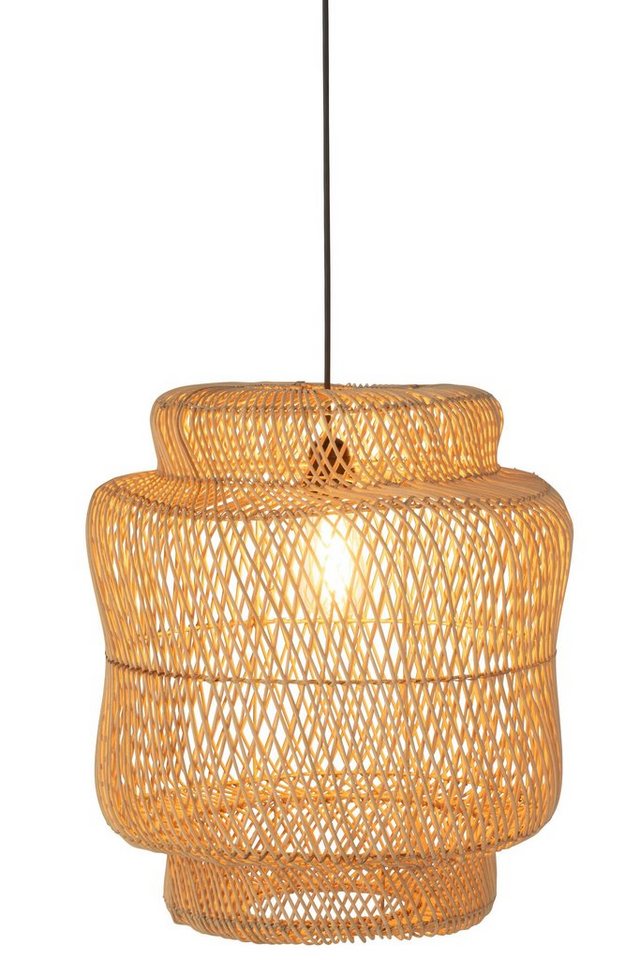 Gilde Dekoobjekt Lampenschirm Rosa Aus Rattan Natürliche