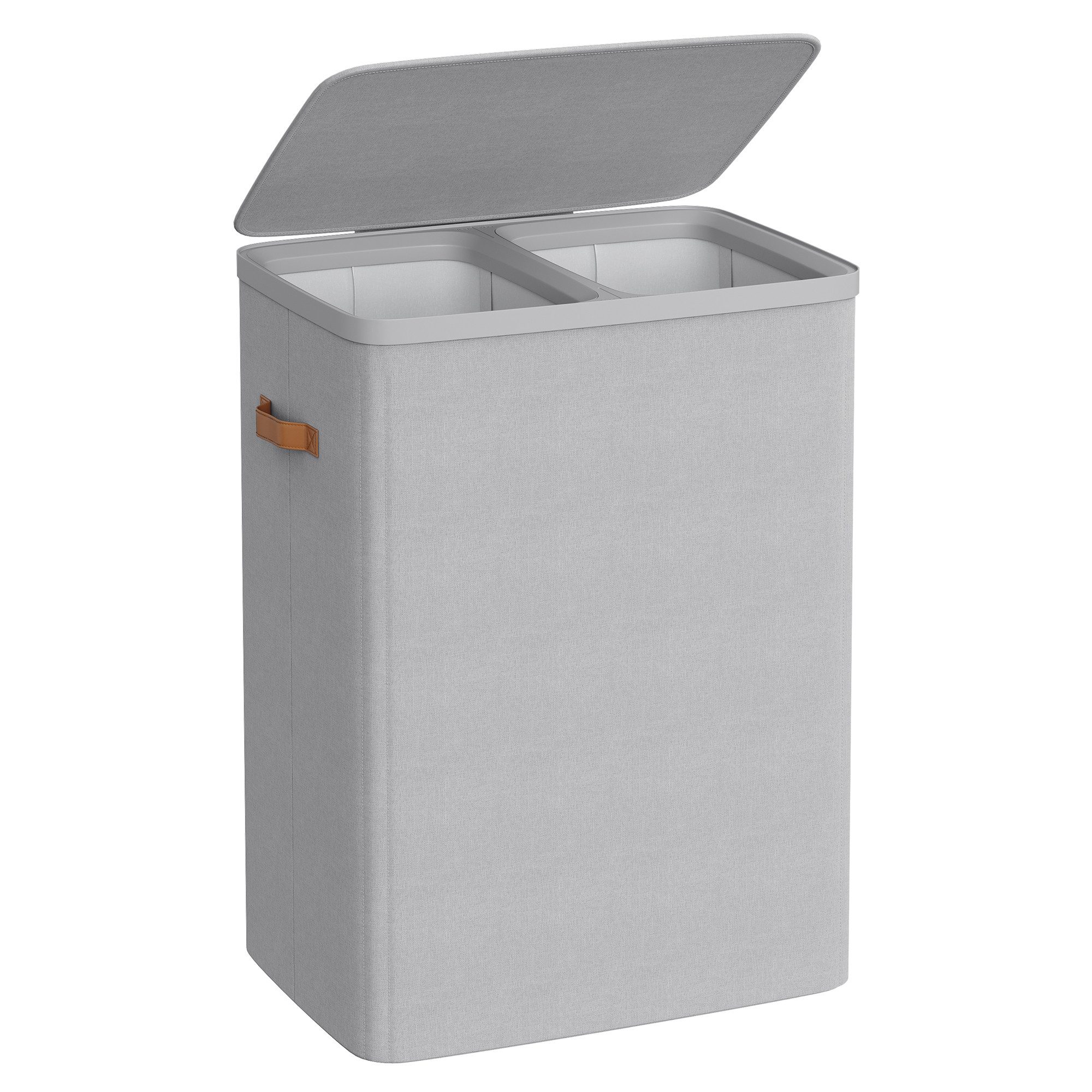 SONGMICS Wäschekorb, 170 L Wäschesammler 2 Fächer, Wäschesortiererl